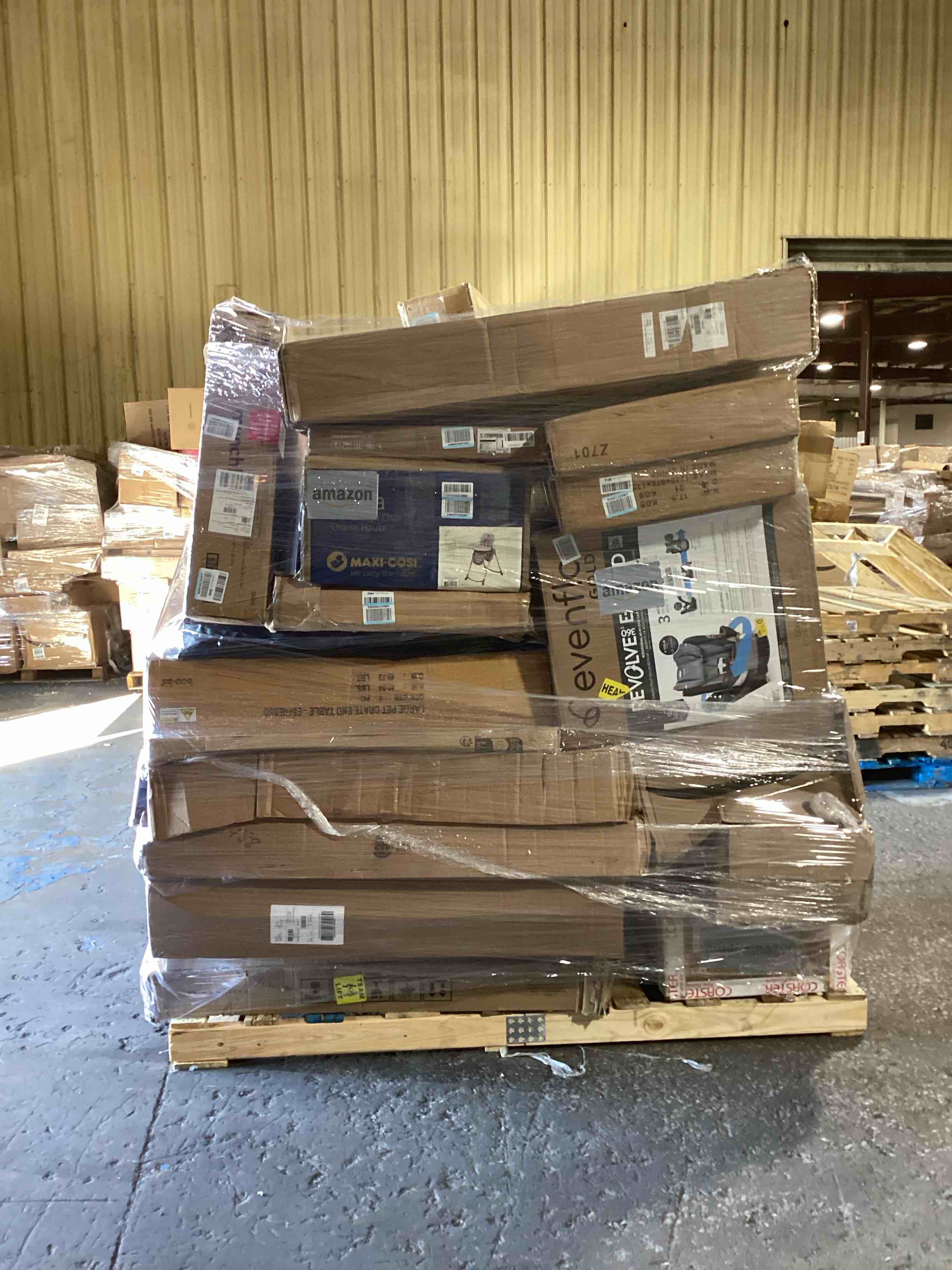 (A) 1 skid pallet boxes surprise ( good condition or As Is) 30 items or ...