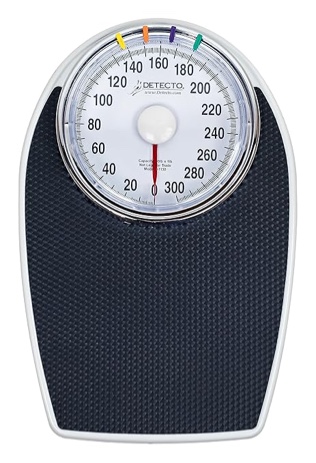 DETECTO Professional Large Dial Scale, 300LB Capacity, Non-Skid Mat