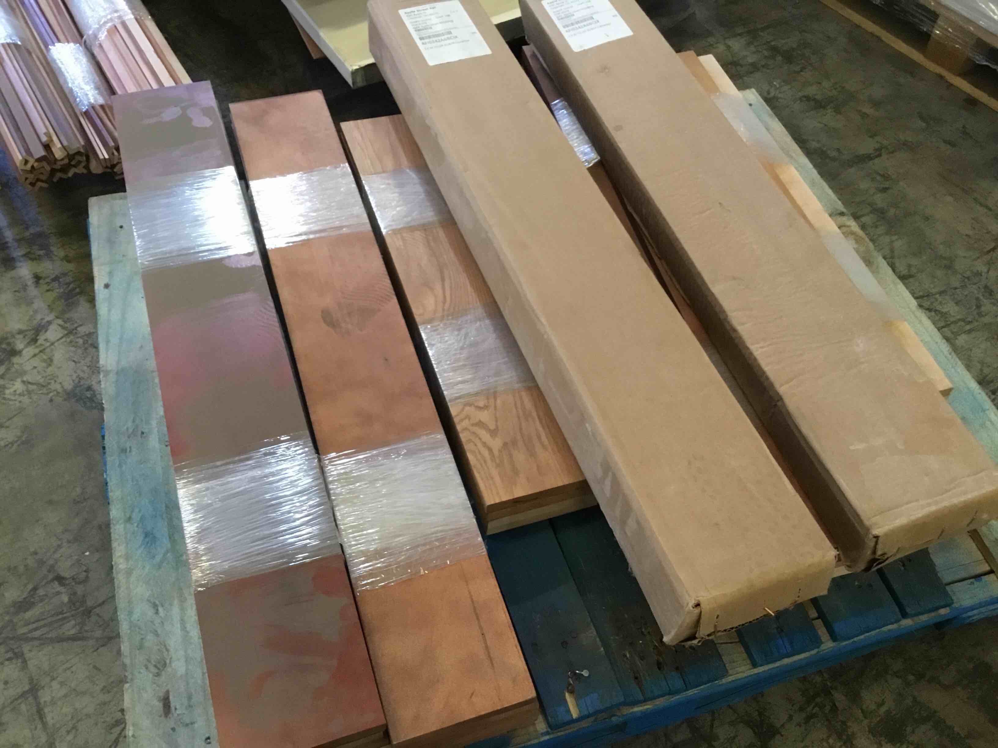 Assorted Skid of Filler Moulding, 8 bundles total. your bid per bundle