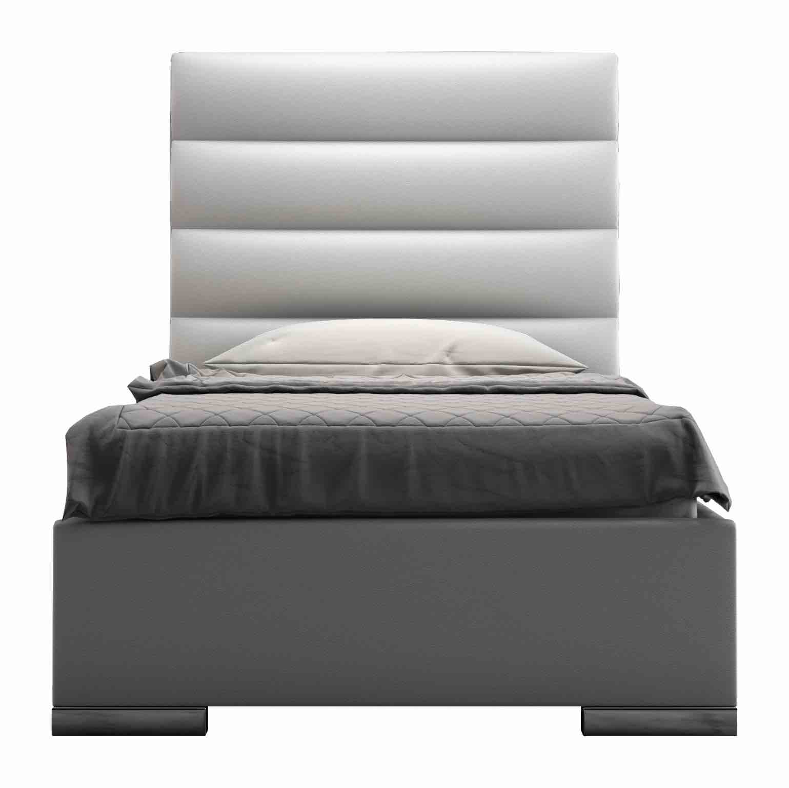 Prince Bed - Modern Beds by Modloft White Eco Leather /twin (incomplete ...