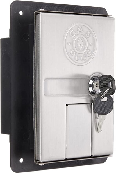 Burnaby Manufacturing Recessed Gas Plug, Stainless Steel Lockable Door ...