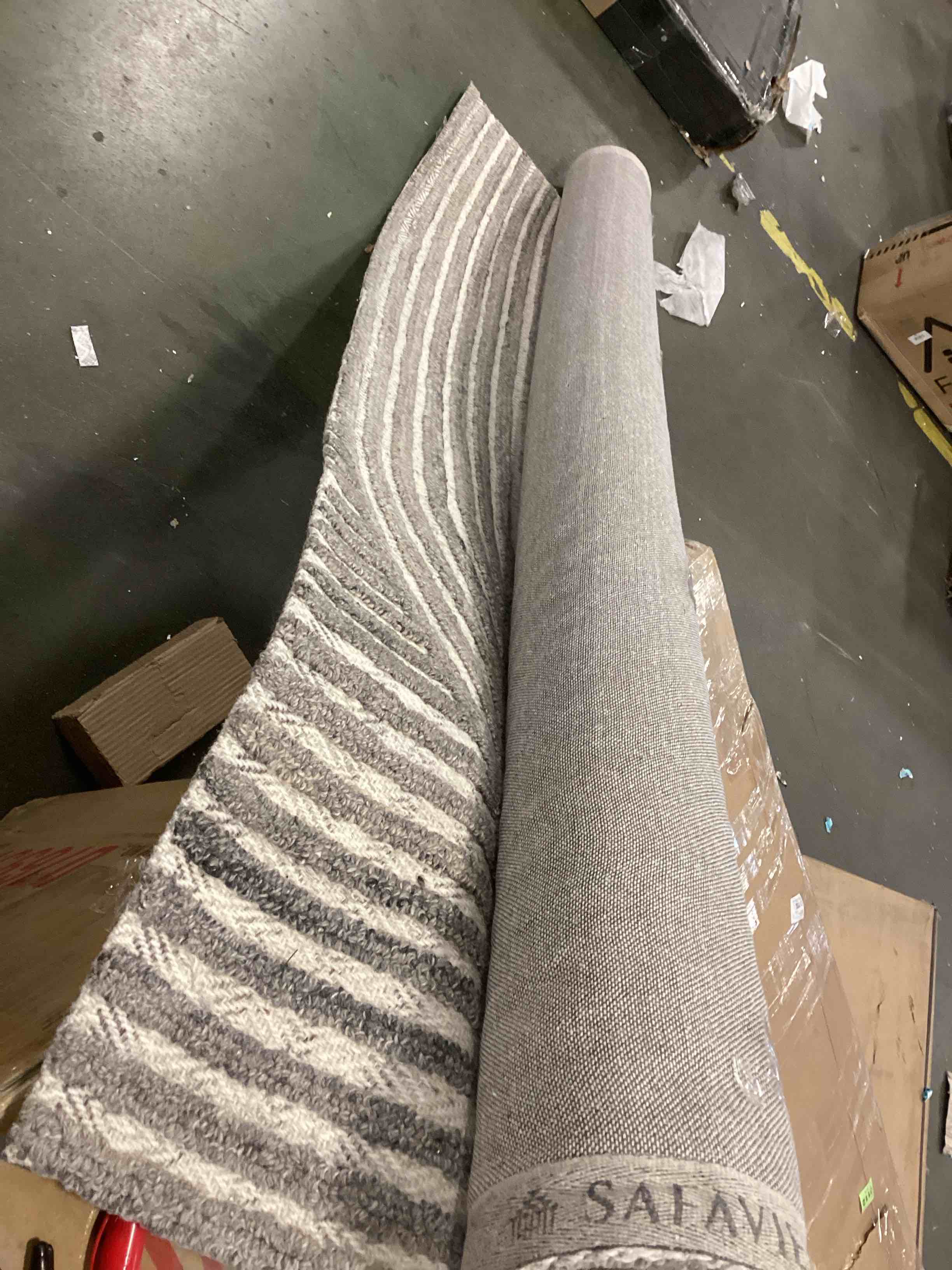 Baylay Abstract Handmade Tufted Beige Area Rug Rectangle 8' x 10'