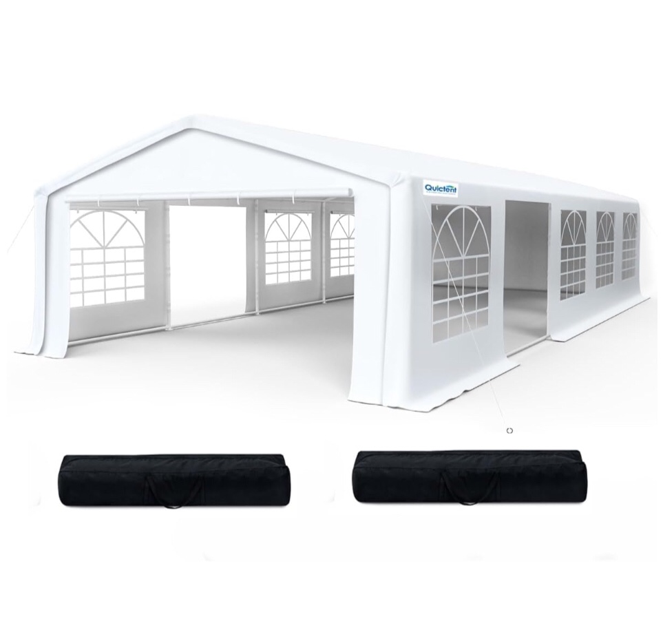 Quictent 16x32 Party Tent Heavy Duty Large Outdoor Gazebo White Canopy ...