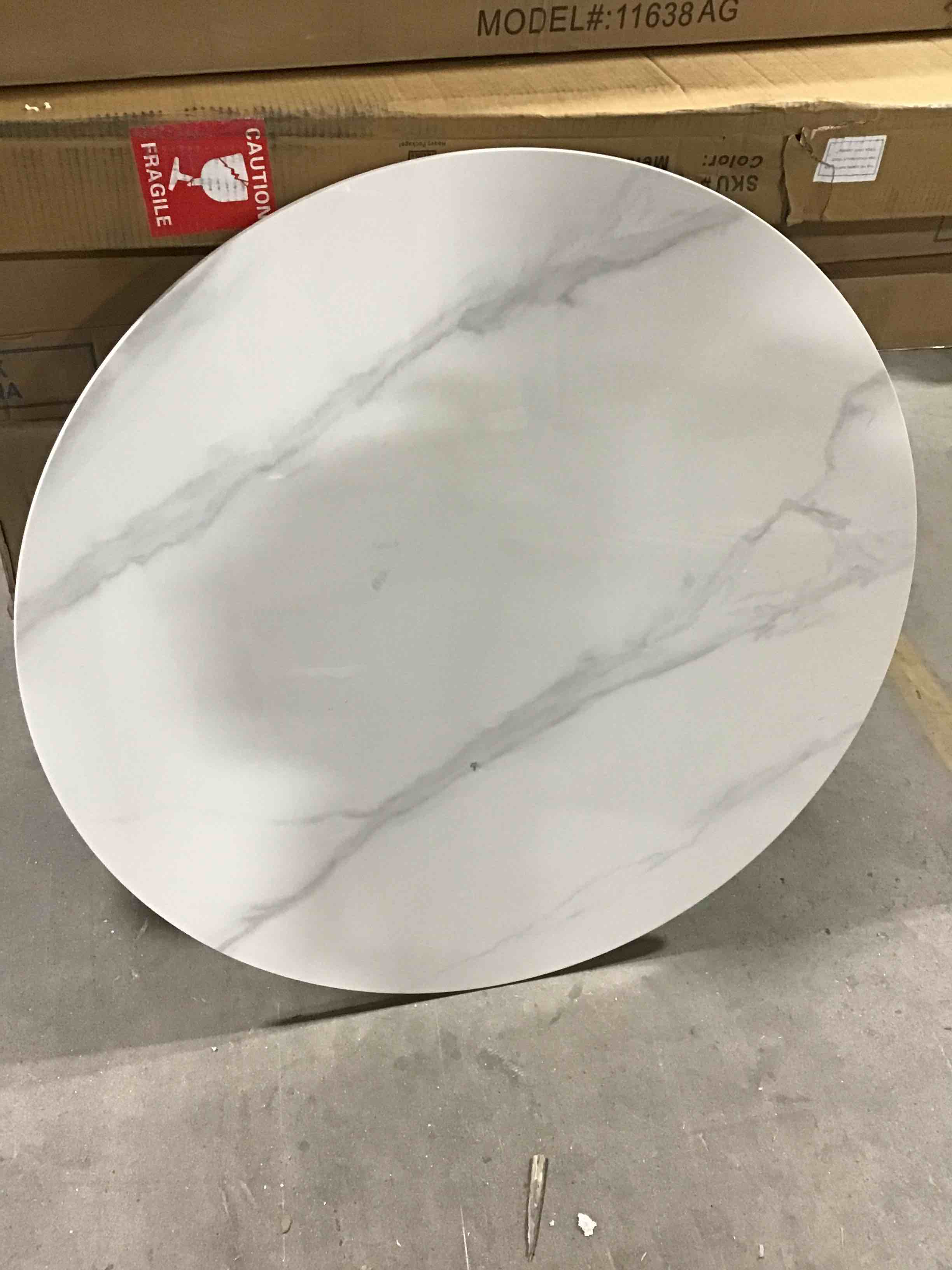 Marble table top only incomplete