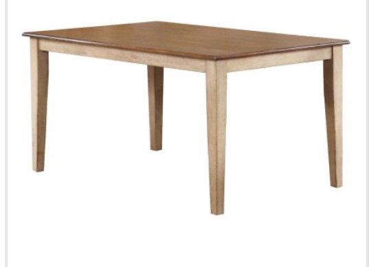 Sunset Trading Brook Rectangular Dining Table in Pecan and Wheat