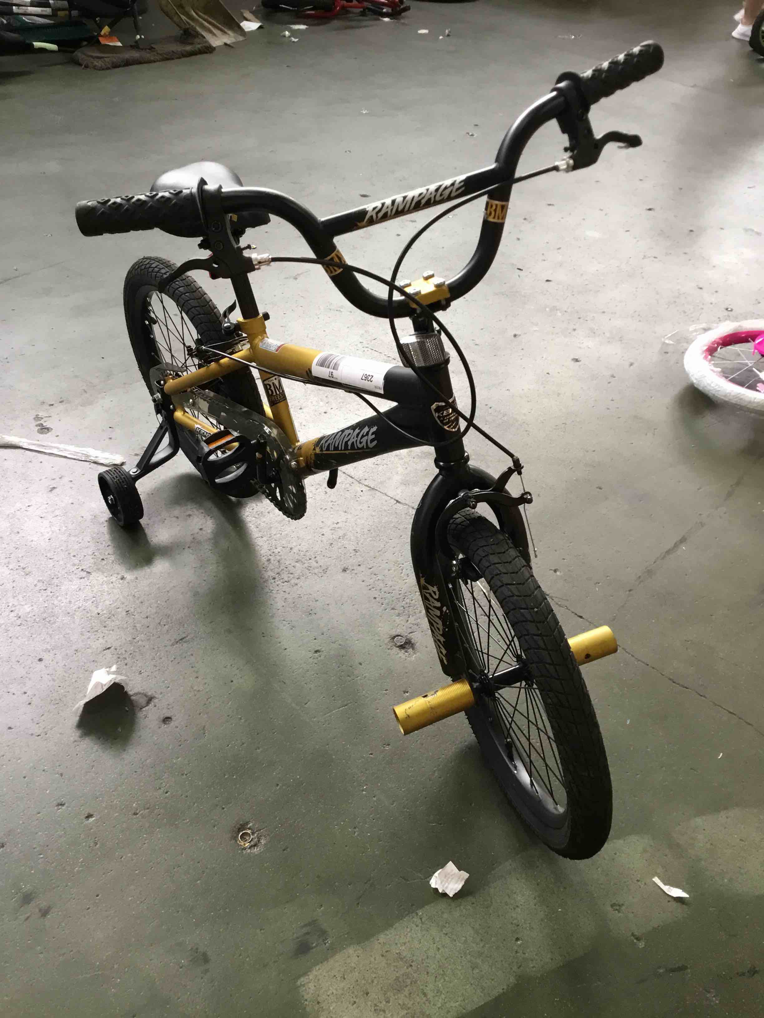 Kent Bicycle 18 in. Rampage Boy s BMX Bike Gold and Black