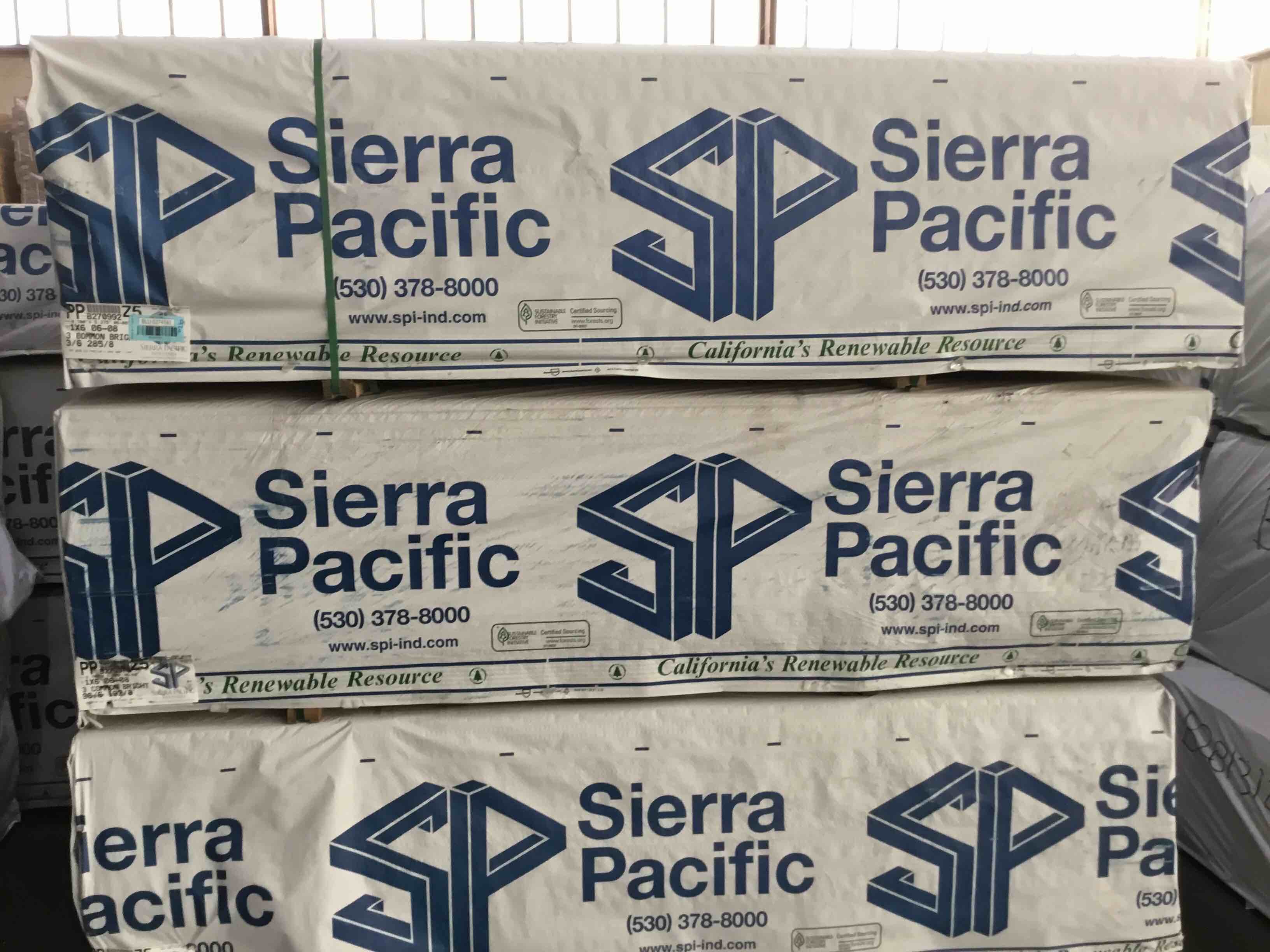 SIERRA PACIFIC TONGUE AND GROOVE LUMBER PALLET / 1X6” COMMON BRIGHT ...
