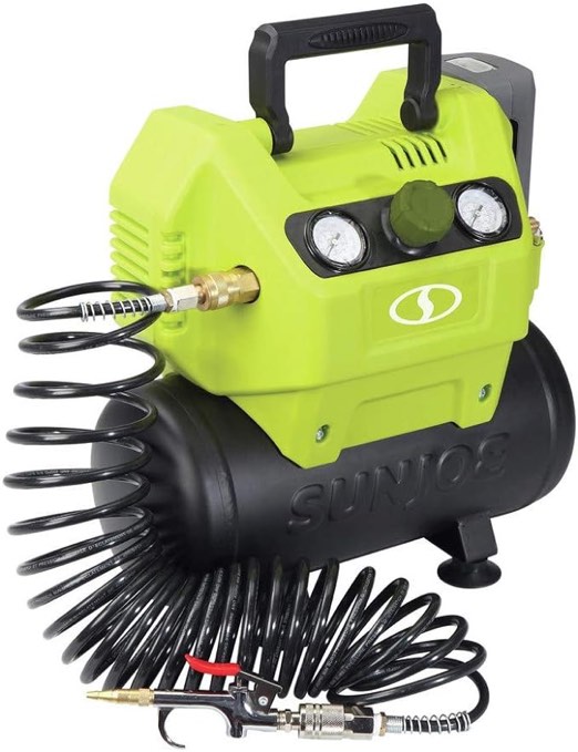 Sun Joe IONAIR 40V Cordless 1.6-Gallon Air Compressor w/Inflator ...