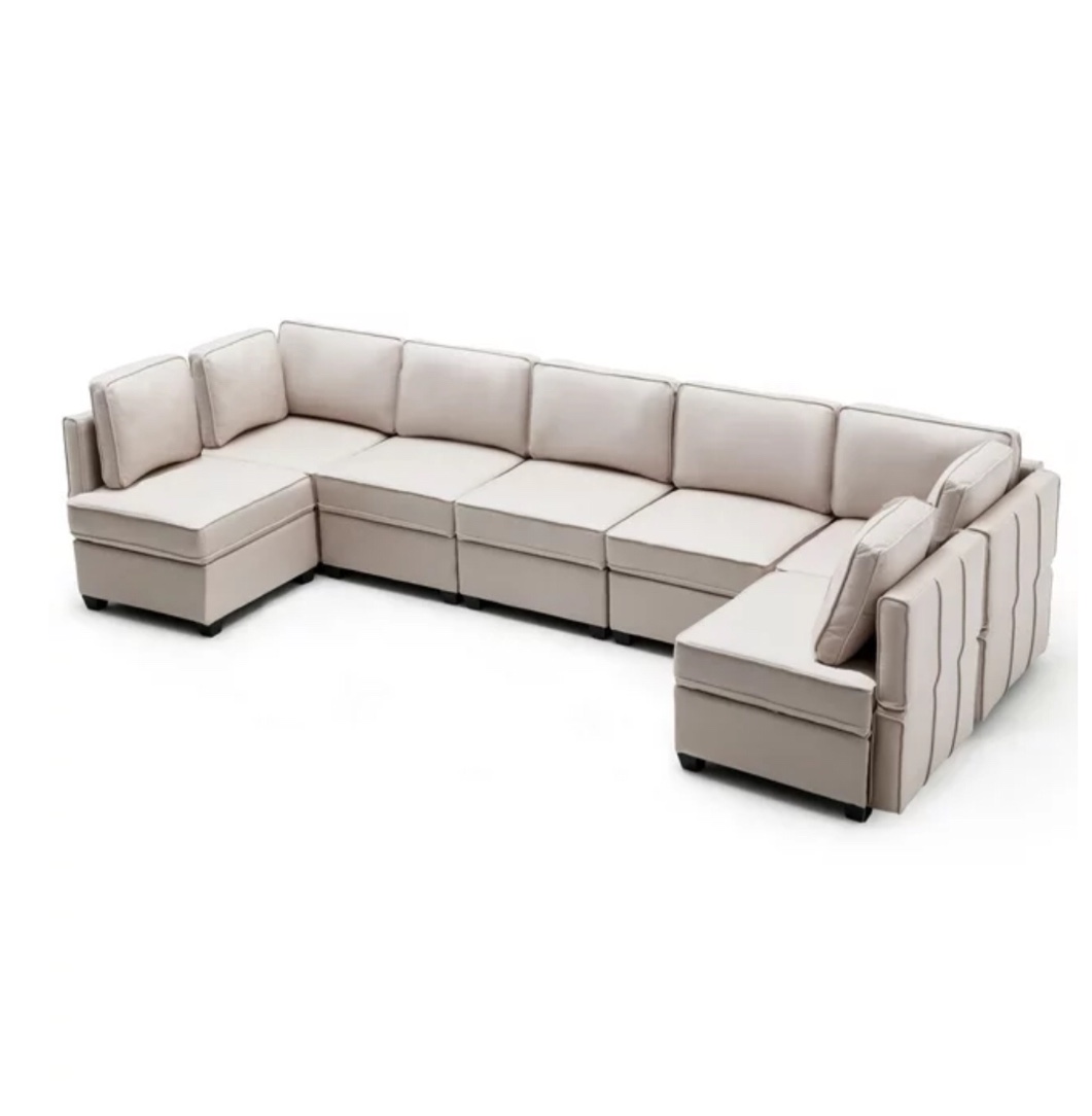 HOMREST Modular Sectional Sofa Reversible Sofa with Storage Seats ...