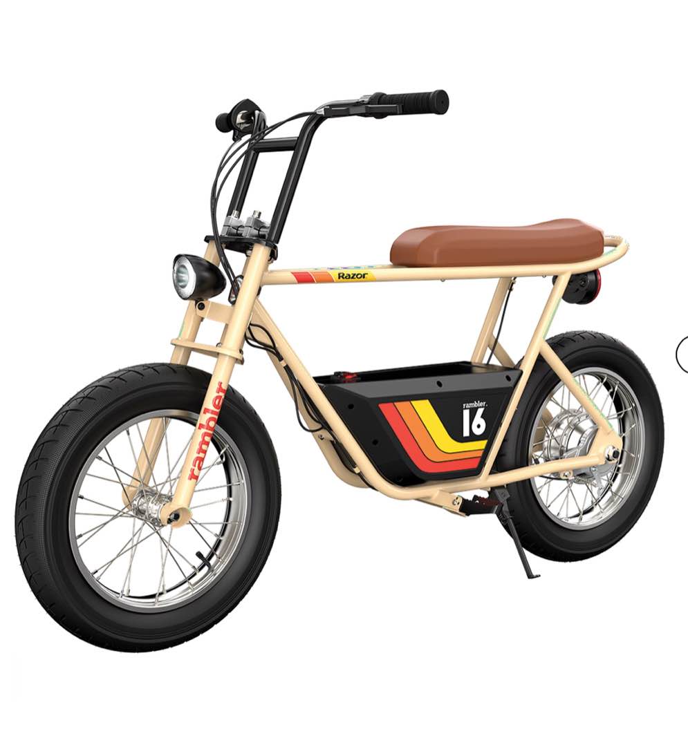Razor Rambler 16 - Beige, 36V Seated Electric Scooter, up to 15.5 MPH ...