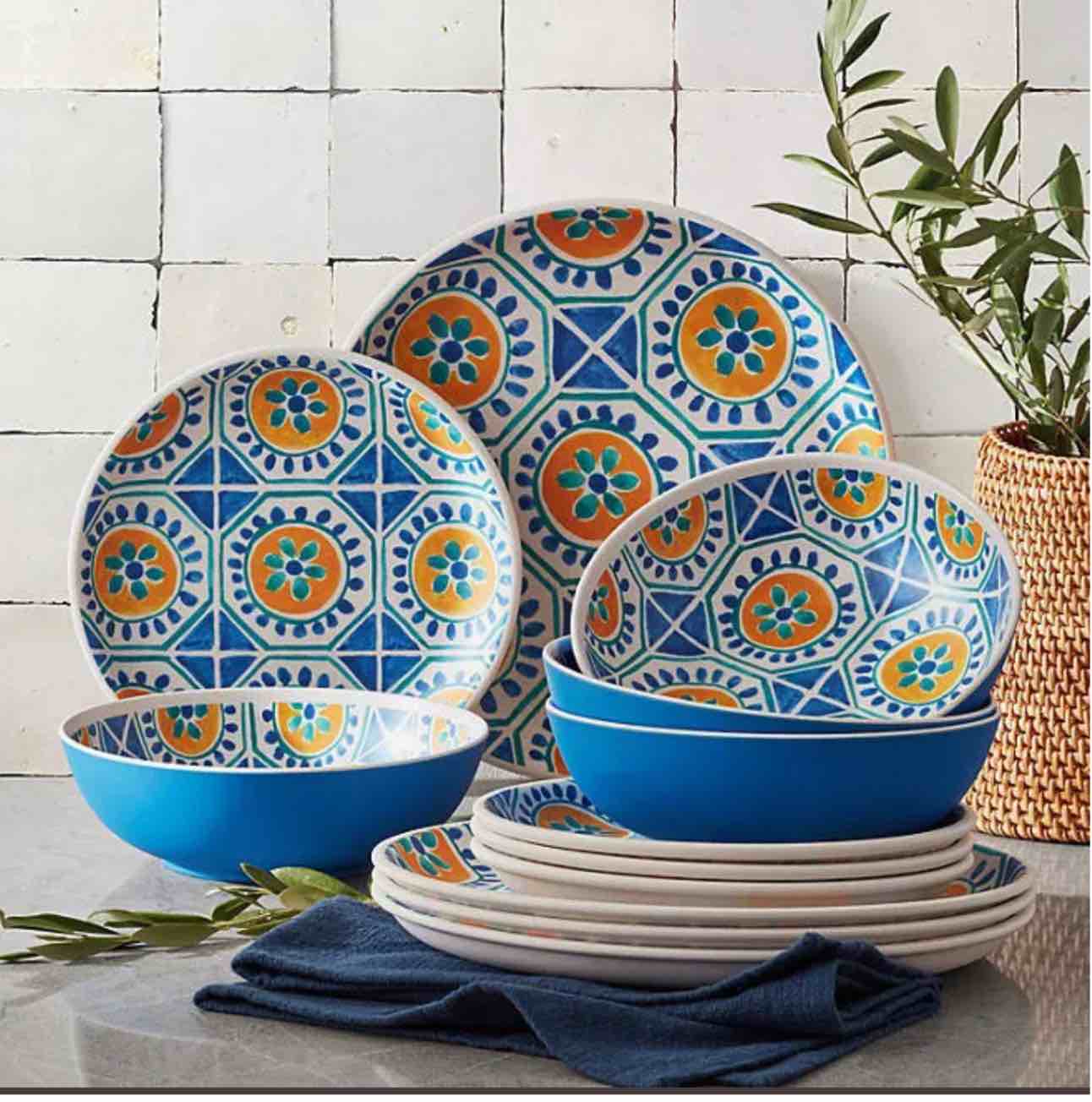 Member's Mark Bamboo Melamine 12-Piece Dinnerware Set