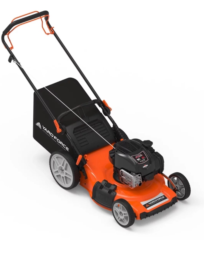 The Yard Force YF22-3N1SPVS-SC RWD self-propelled mower is powered for ...