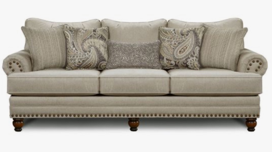 Three Posts™ Freda 96" Sofa w / Reversible Cushions Polyester in Brown