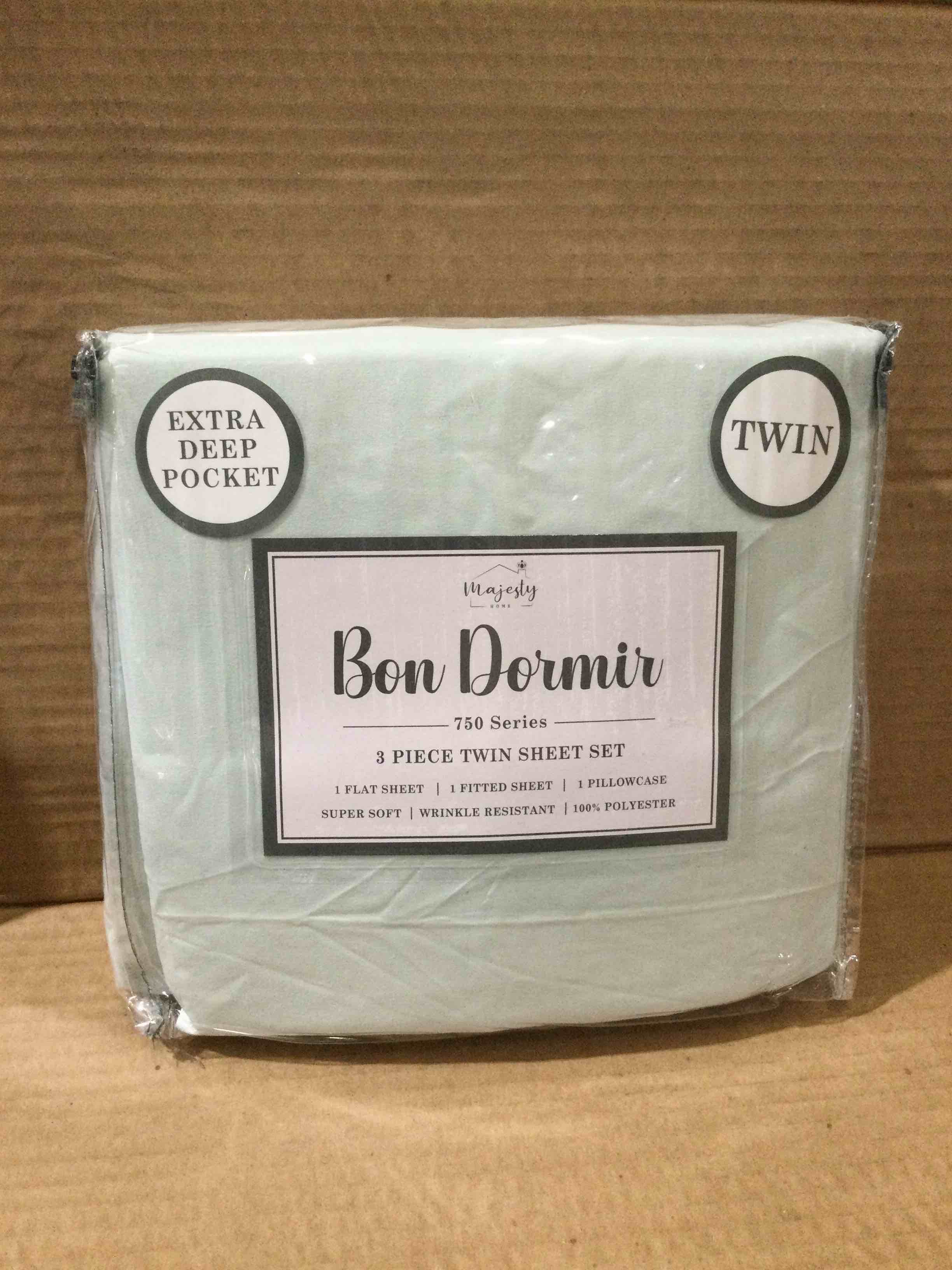 Majesty Home Bon Dormir 3 Piece Twin Size Sheet Set