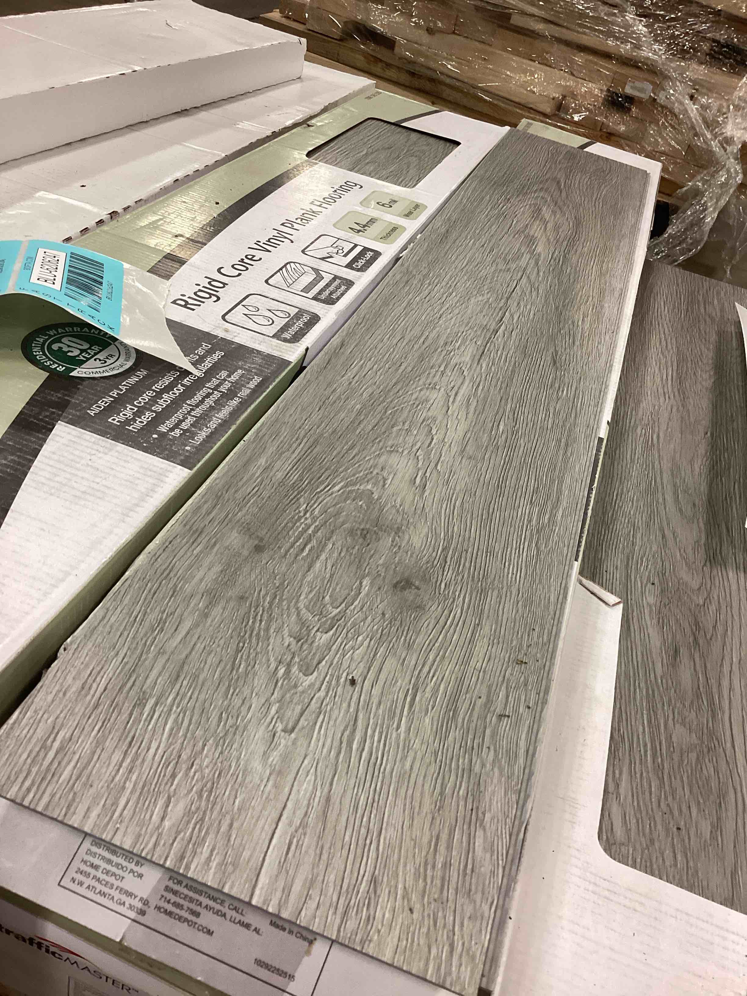 Premium Traffic Master Aiden Platinum Rigid Core Vinyl Plank Flooring ...