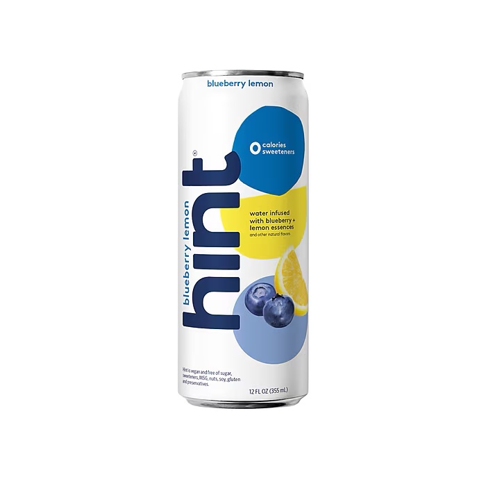 Hint Blueberry Lemon Flavored Purified Water, 12 fl. oz., 24 Cans ...