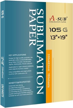 A-SUB Sublimation Paper- 150 Sheets Heat Transfer Paper 13x19 inch ...