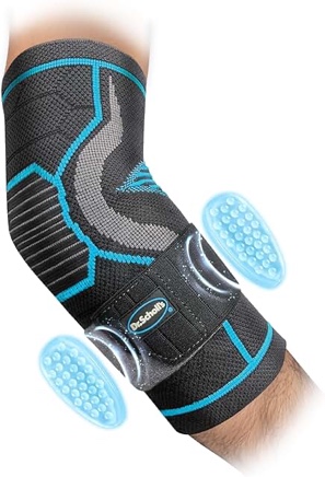 Dr. Scholl's Compression Elbow Sleeve with Massaging Gel, Breathable ...