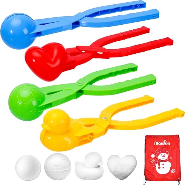 Okllen 4 Pack Snowball Maker Toys with Handle, Duck Heart Snowball ...
