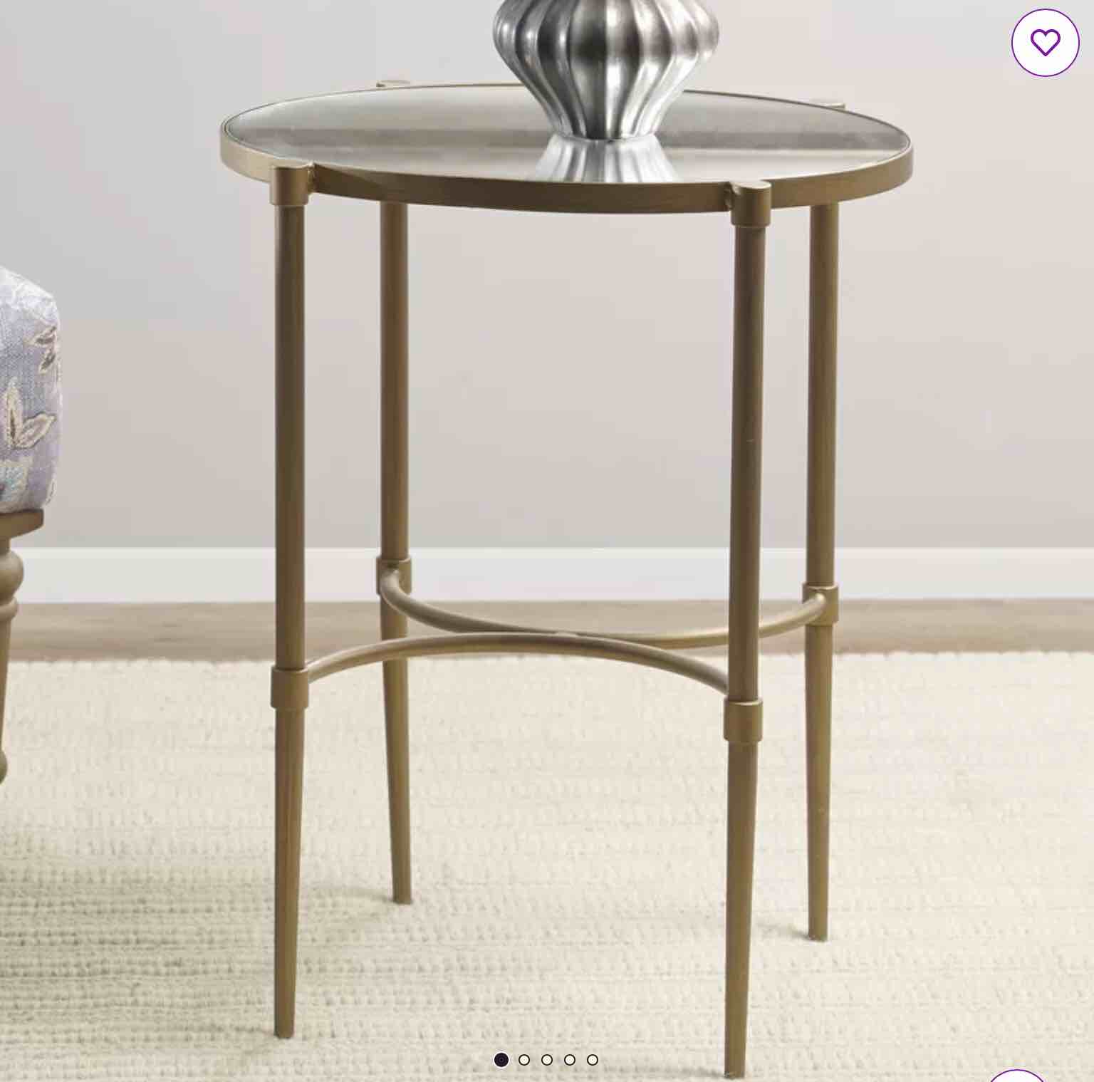 Martha Stewart Lia Oval Antique Bronze Accent Table