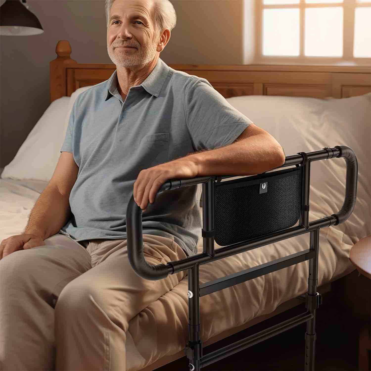 Bed Rails for Elderly Adults Assist Safety for Seniors Hand Bar Grab ...