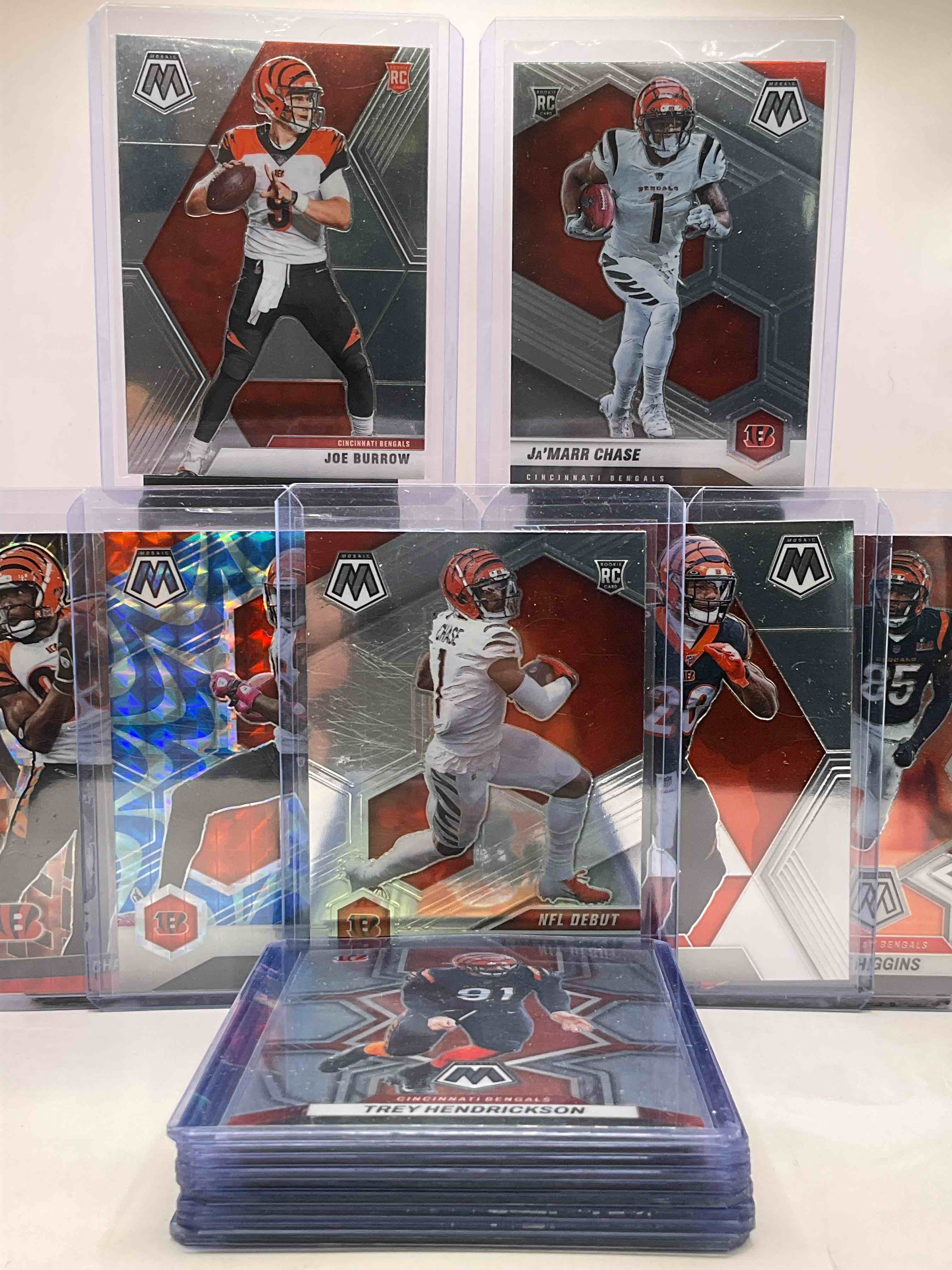 Mosaic Monster! Joe Burrow & Ja’marr Chase Rookies! Blue Splash, Red ...
