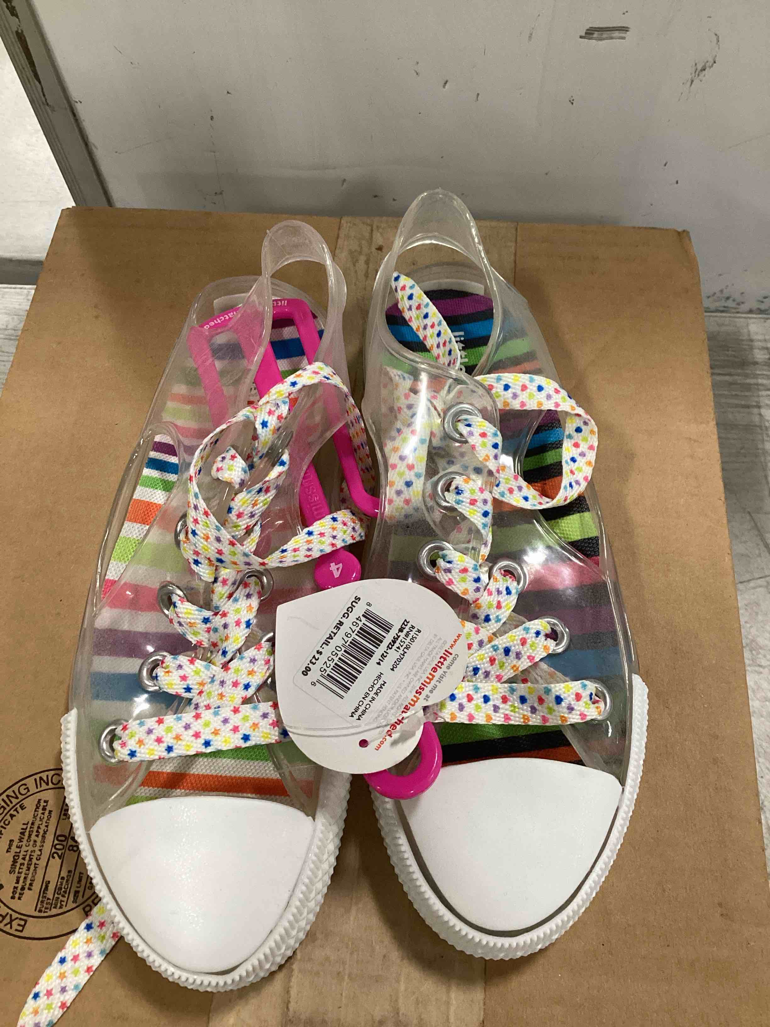 little miss matched girls shoes ,size 4