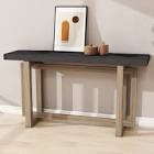 Brazos Modern Console Table Sofa Table with Concrete Top, 59'' Long Accent Entryway Table