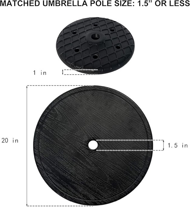 Sundale Umbella Table portable round table tray with