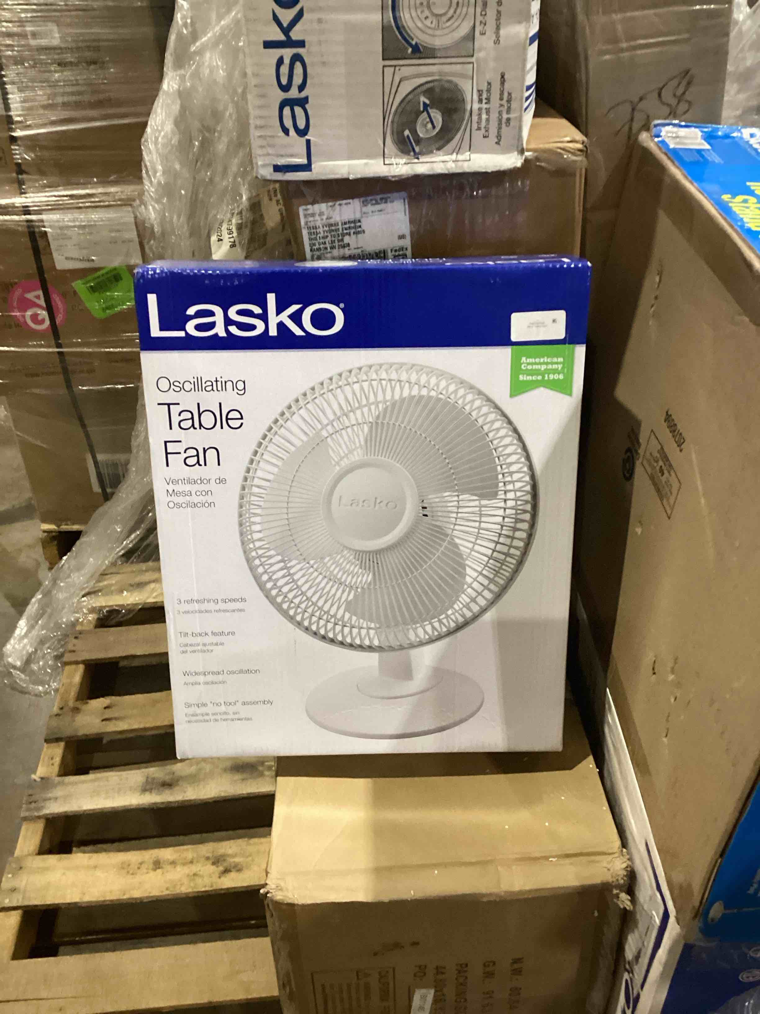 lasko oscillating table fan