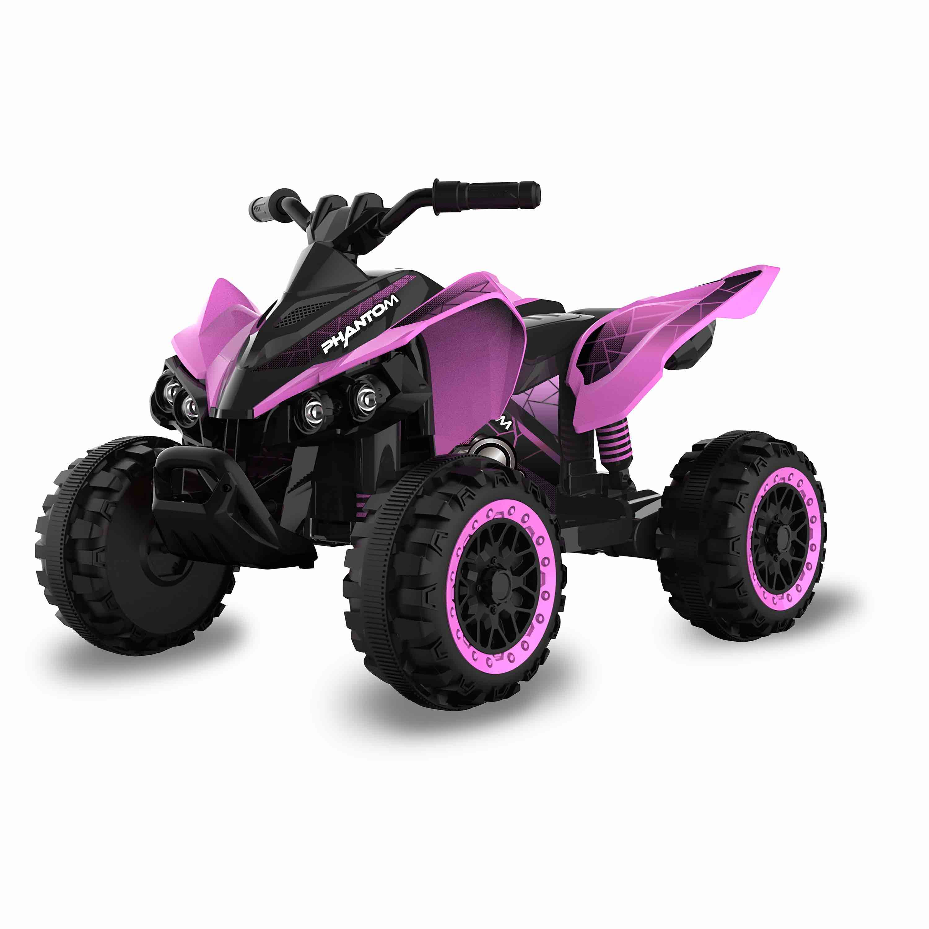 12 Volt Pink Phantom ATV Action Wheels Branded Battery Powered Rideon ...