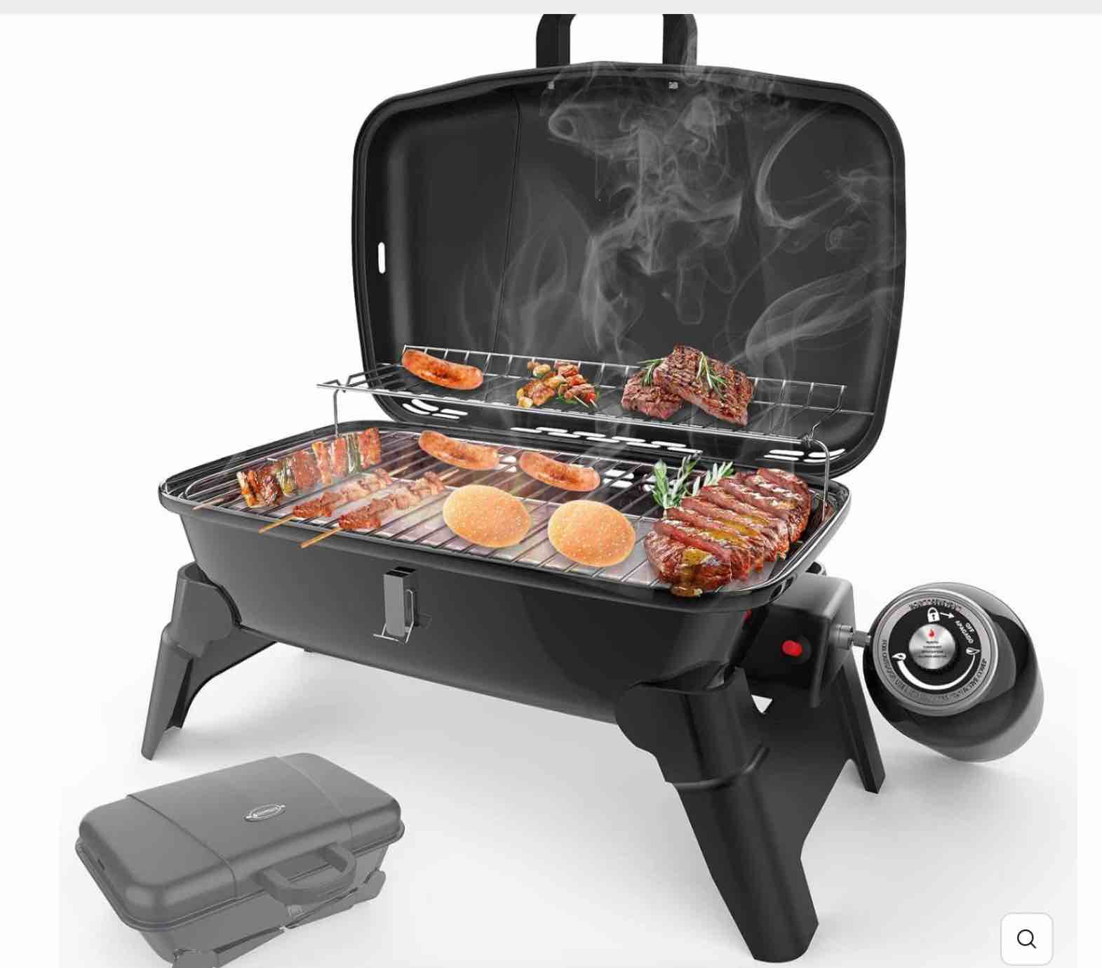 CAMPLUX PORTABLE GAS GRILL 189 SQUARE INCHES, SMALL PROPANE GRILL FOR ...