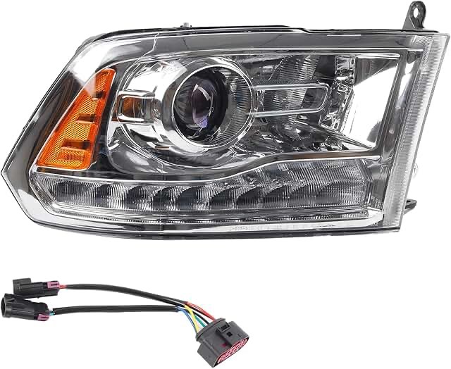 Dasbecan LED Headlights (w/Bulbs) Compatible With Dodge Ram 1500 2013 ...