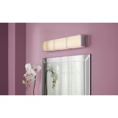 allen + roth Willow 4Lt Chrome/Crystal Glass Vanity Light