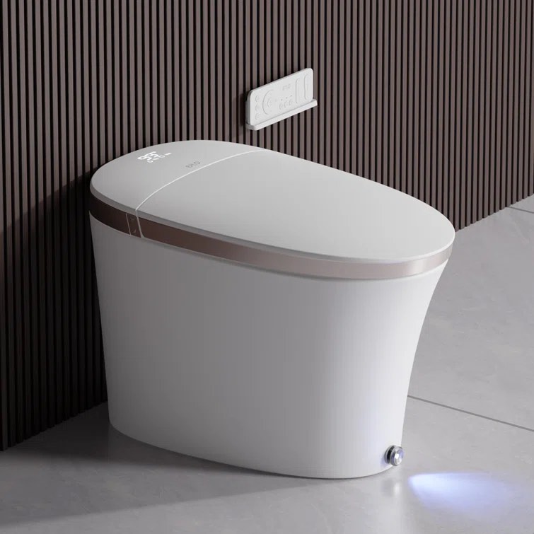 (incomplete) Smart Toilet Tankless with Foam Shield Splash Proof, High ...