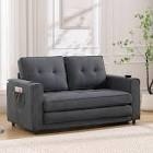 (incomplete)jAlden Design Convertible Loveseat Sofa with Pull-Out ...