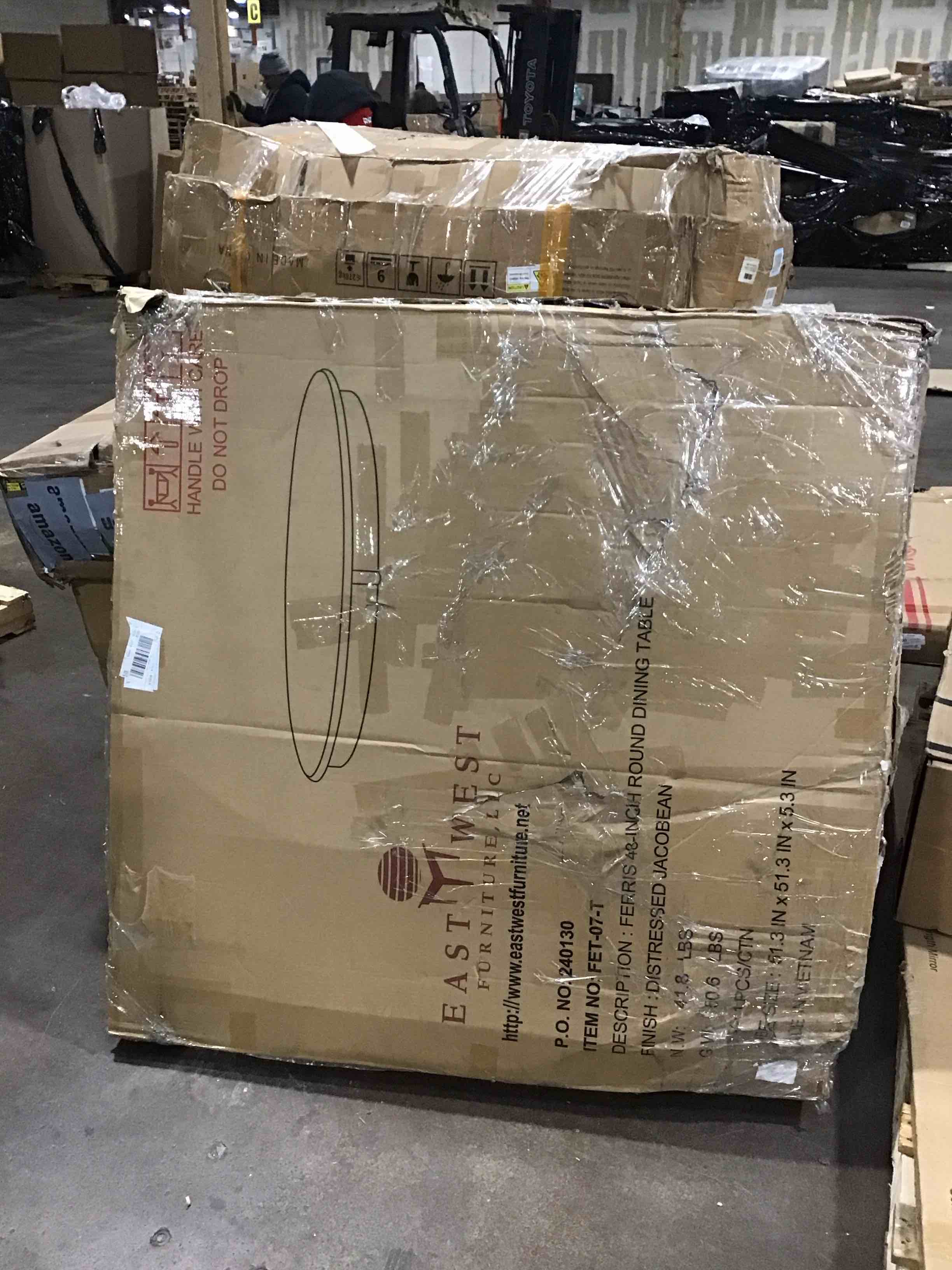 east west furniture llc Ferris round dining table