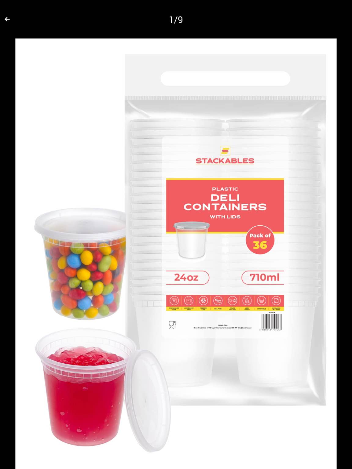 ~ 36 Pcs Food Storage Plastic Containers with Lids ~ Deli Soup ...