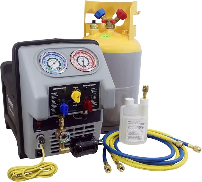 Mastercool 69360-22 Twin Turbo Refrigerant Recovery Machine for Refer ...