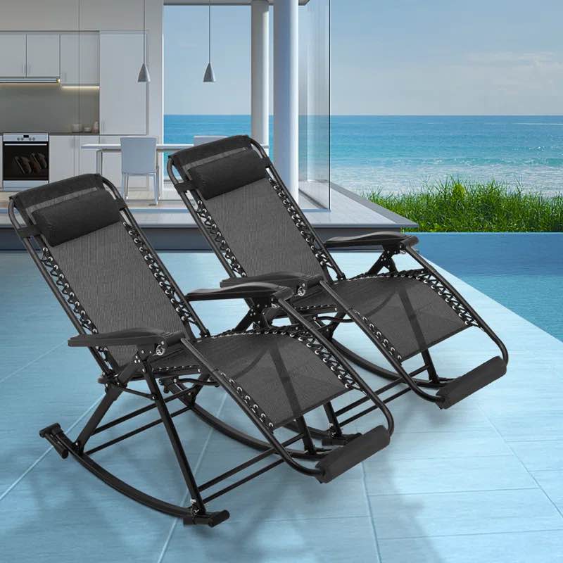 Roksanda Zero Gravity Rocking Lounge Chairs, Adjustable Recliners with ...