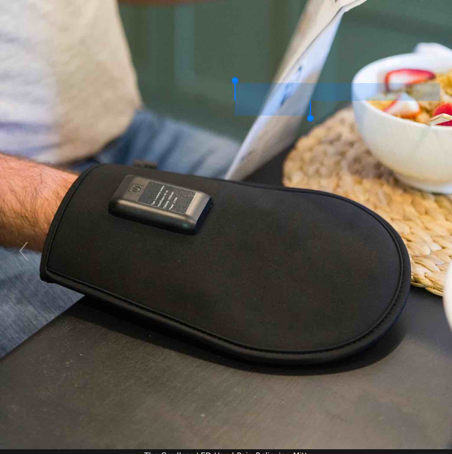 The Cordless LED Hand Pain Relieving Mitt