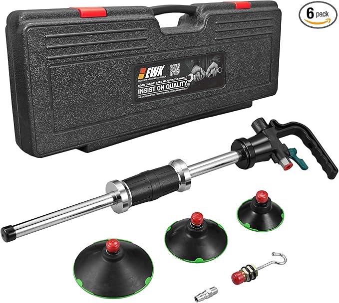EWK Pneumatic Slide Hammer Vacuum Dent Puller Air Suction Cup Paintless ...