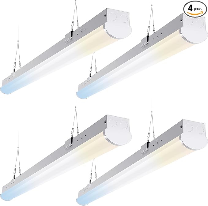 40W LED Linear Strip Light, 4FT LED Shop Lights 5200LM 3500K/4000K/5000K Selectable, 0-10V ...