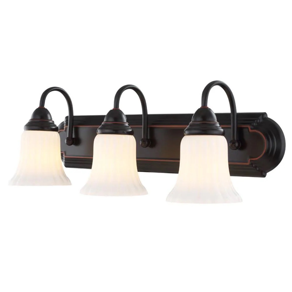 Project Source Vanity Fixture 3 light oil rubbed bronze finish