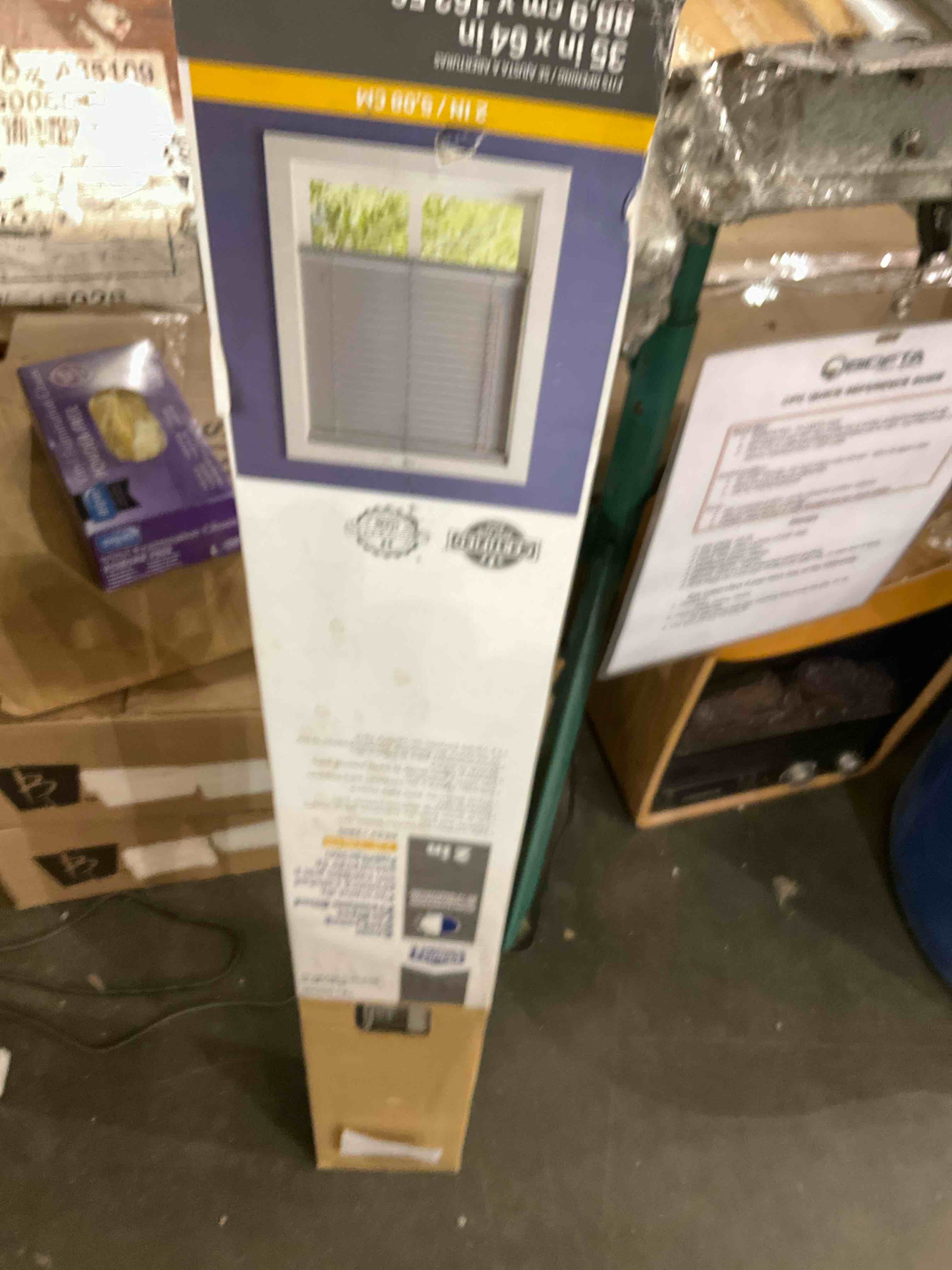 CALYX INTERIORS Faux Wood Blinds with Classic Valance, Cordless, 2 ...