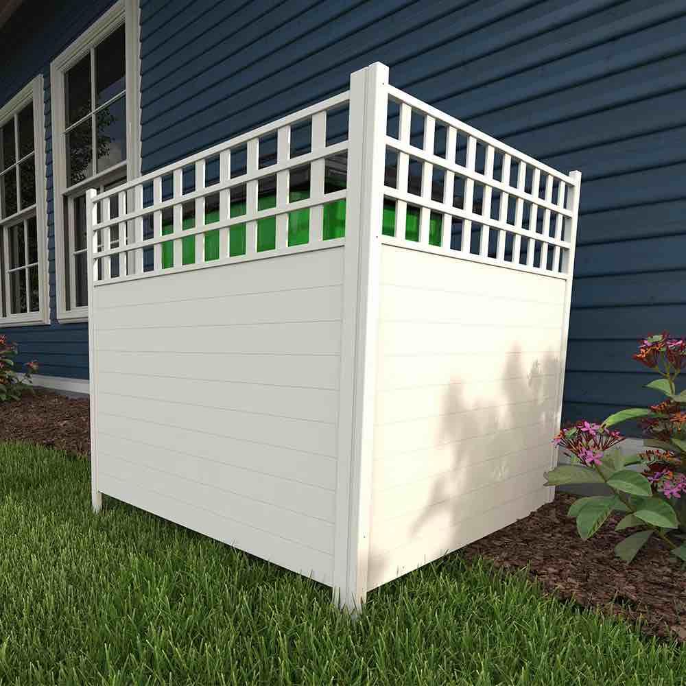 44in H x 42in W (2 Panels) No Dig Zippity Keswick Privacy Fence and ...