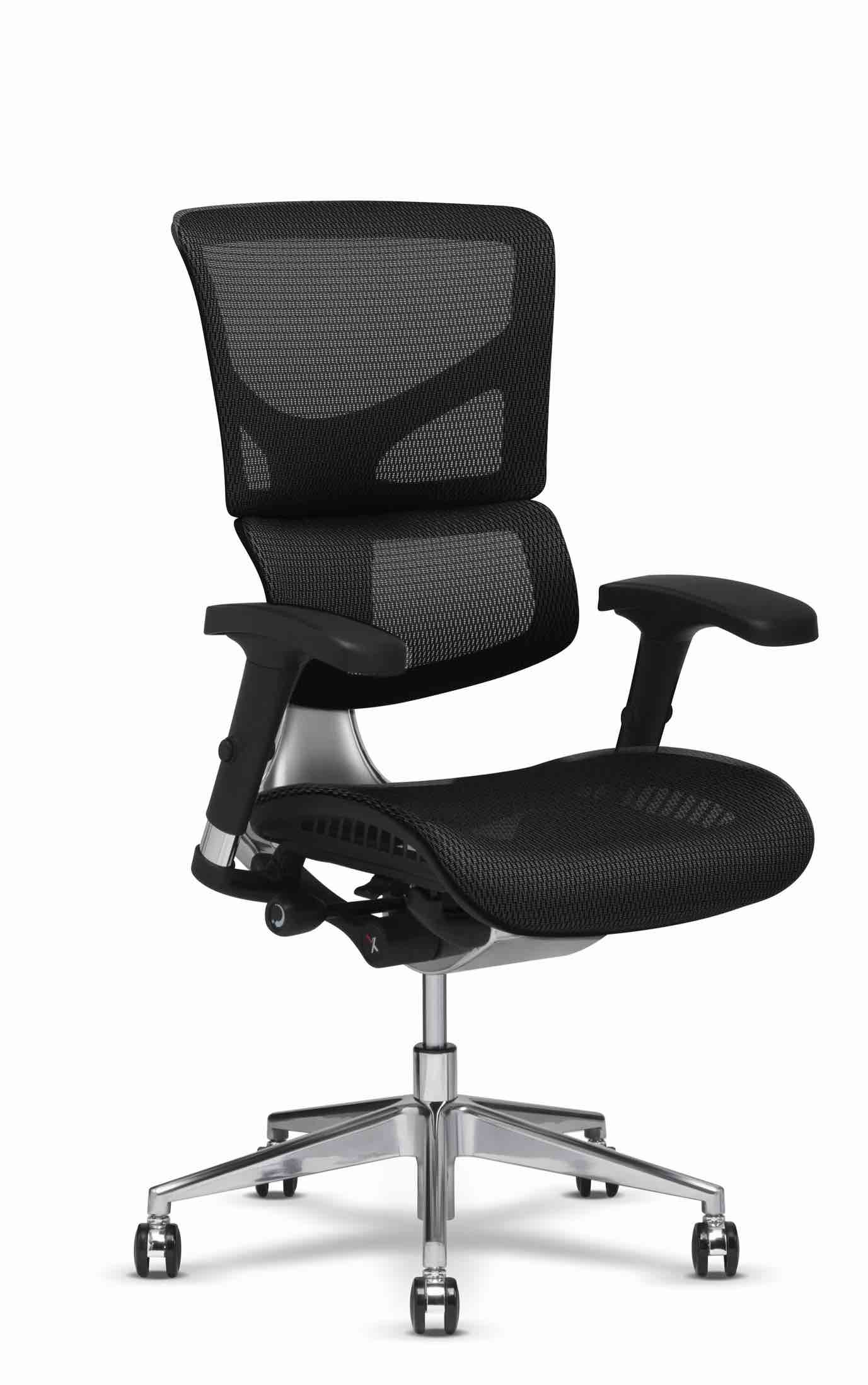 X-Chair X2 Management Chair, Black K-Sport Mesh with Wide Seat ...