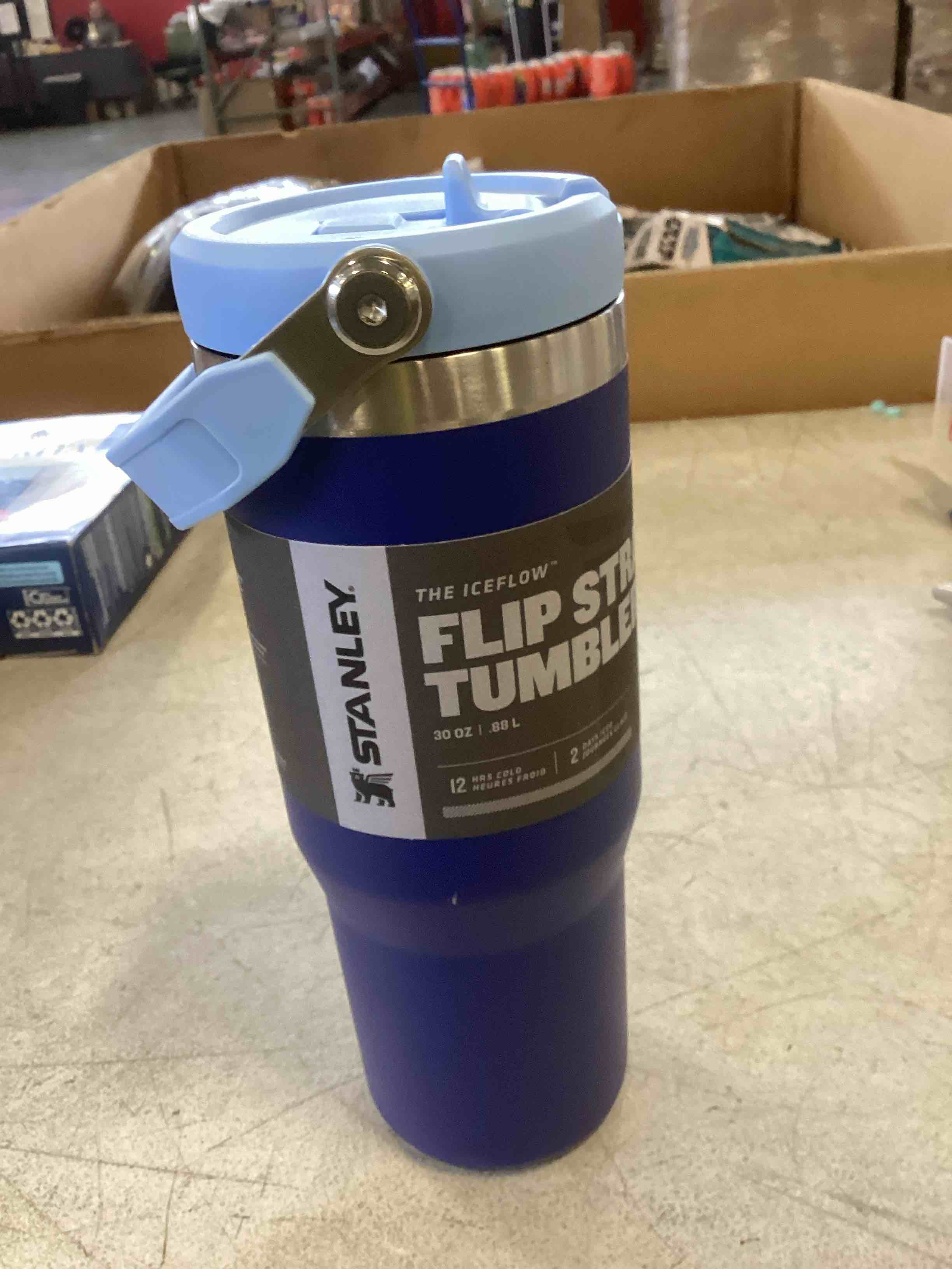 STANLEY, FLIP STRAW TUMBLER, 30 Oz, Blue