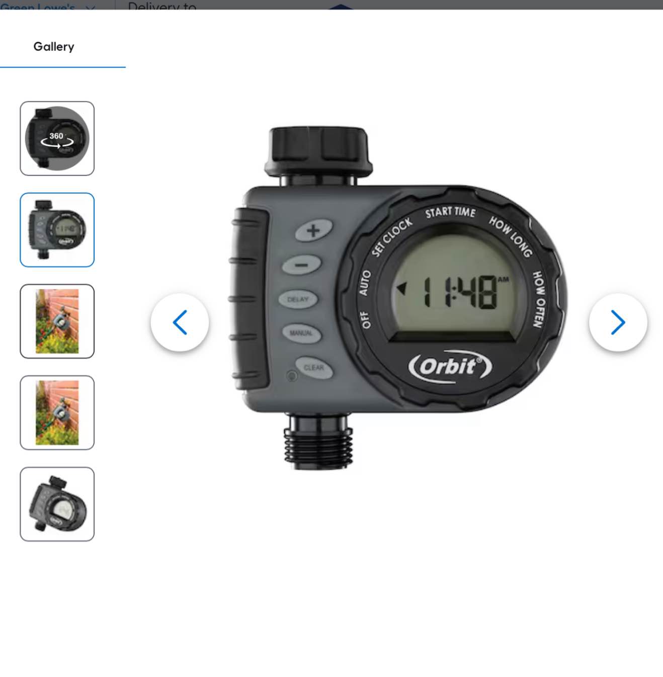 Orbit 1 Output Port Adjustable Digital Hose End Timer