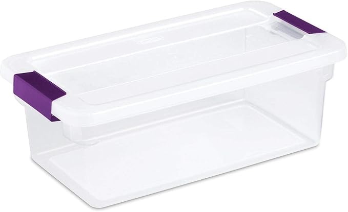 Sterilite Qt ClearView Latch Storage Box, 6 Stackable Bin with Latching ...